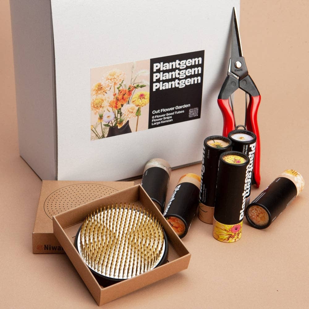 Plantgem Cut Flower Garden Kit 6 Seed Tubes Garden Tools Nigella