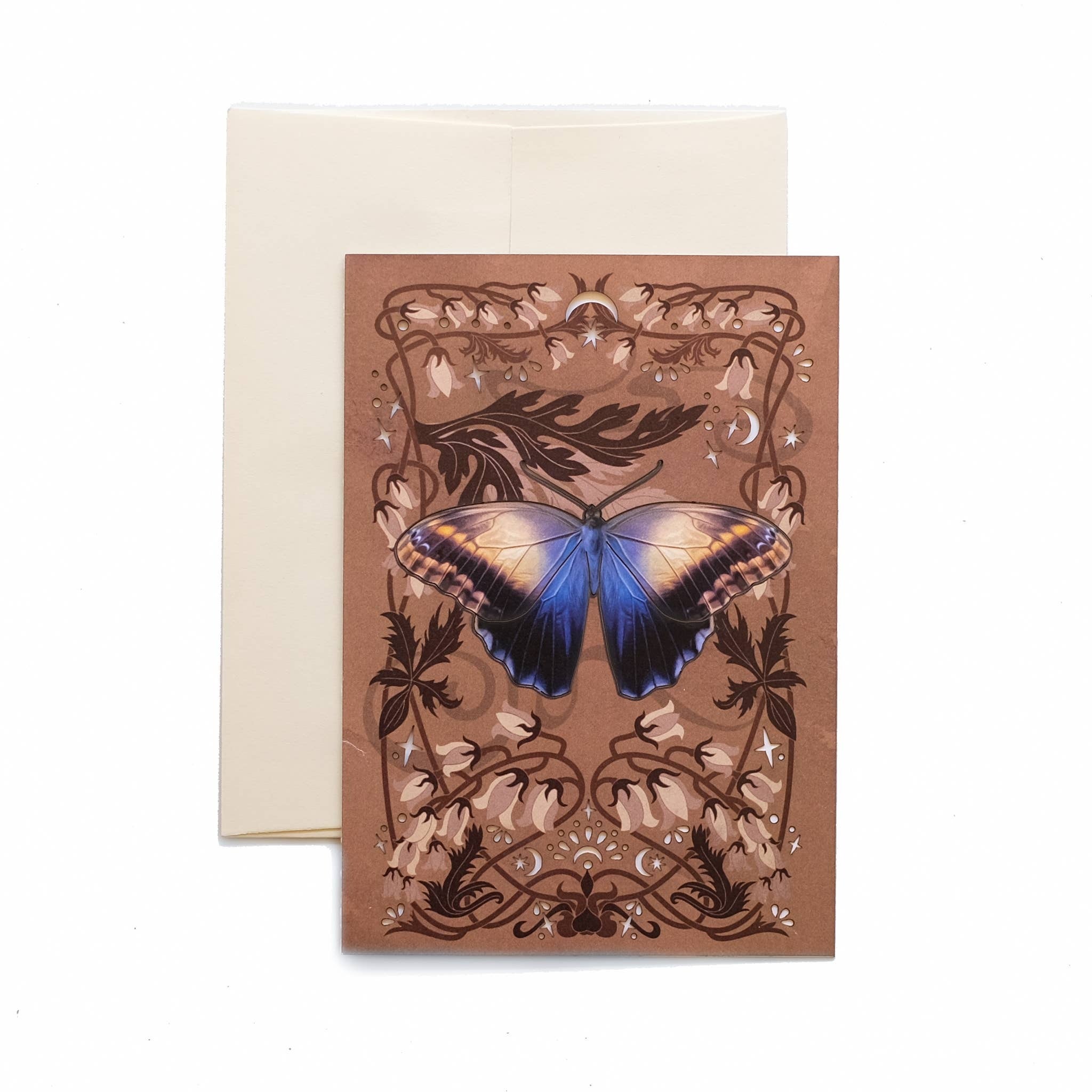 Moth and Myth - Owl Butterfly 'Pop-Out' Greeting Card | Nigella